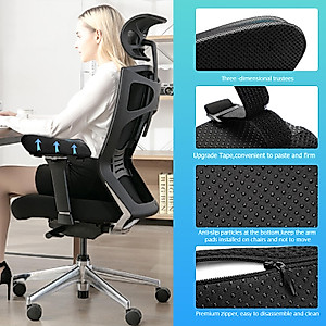 Office Chair Arm Pads Covers-Ergonomic Armrest for Desk and Chair Office Chair Armrest Covers, Office Chair Arm Pads for Elbows and Forearms, Office Chair Cushion for Gaming Accessories
