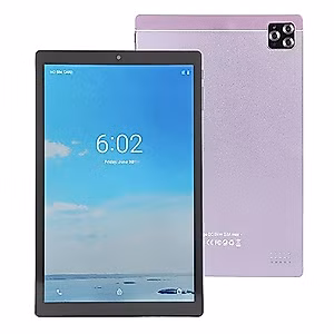 EBTOOLS 10 Inch Tablet, HD Gaming Tablet, 6GB RAM 128GB ROM, 2MP Front 5MP Rear Camera, Dual SIM Dual Standby, WiFi BT FM OTG, 6800mAh, for Office Learning Gaming (Purpl)