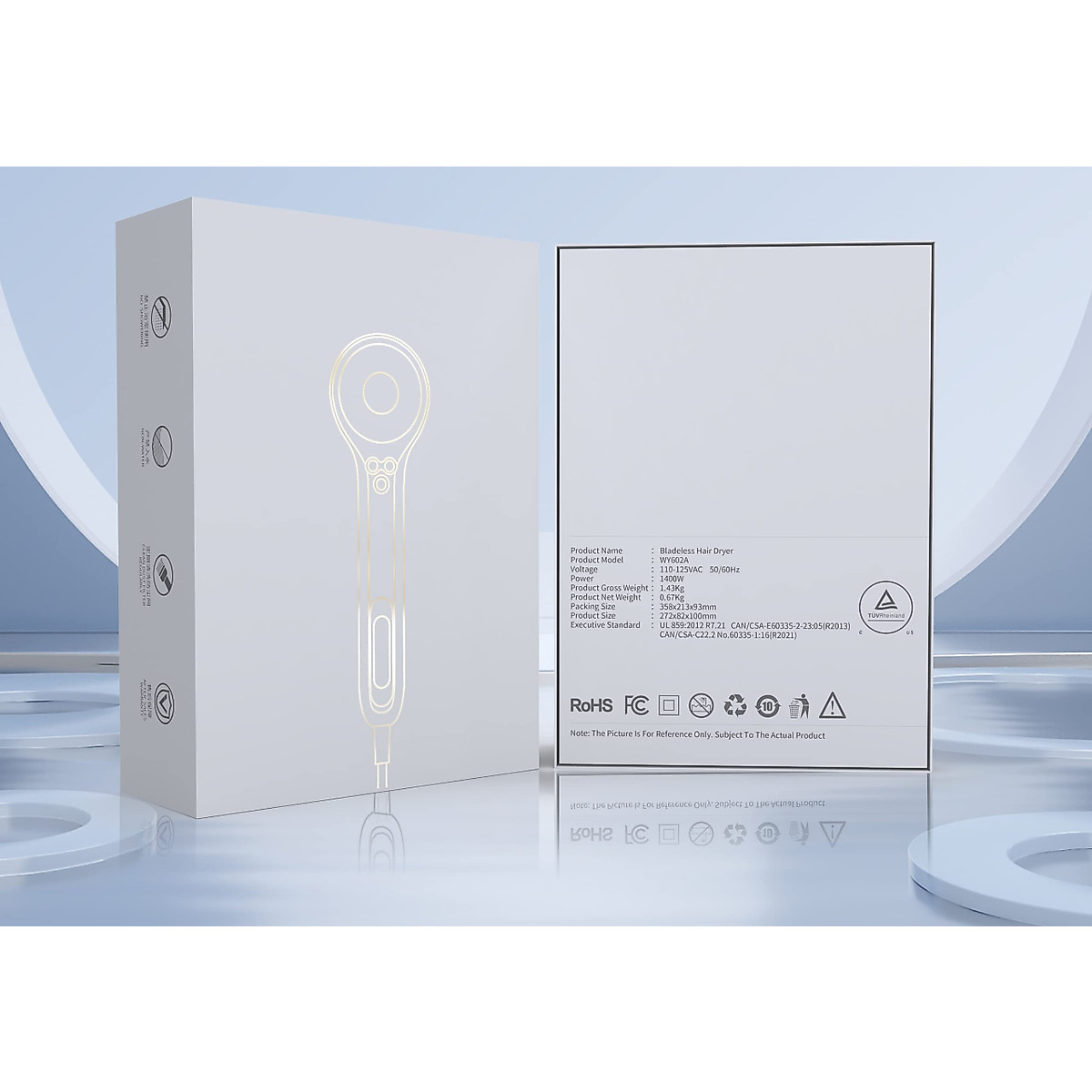 Ionic Hair Dryer, High Speed Blow Dryer, 110, 000 RPM Brushless Motor for Fast Drying, Low Noise, Memory Function, Reduce Frizz, Professional Hairdryer with Magnetic Nozzles, Diffuser for Home, Salon