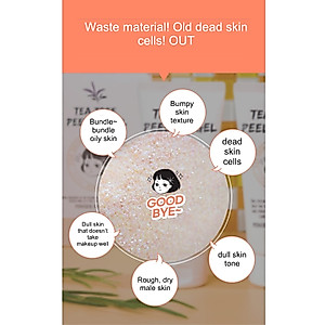 ROKKISS Tea Tree Peeling Gel (4.1fl oz) - Gentle Exfoliating Gel for Face & Body with Natural Cellulose, Remove Impurities for Smooth Skin, Korean Skin Care. Cica, Licorice & Aloe Vera Extracts.