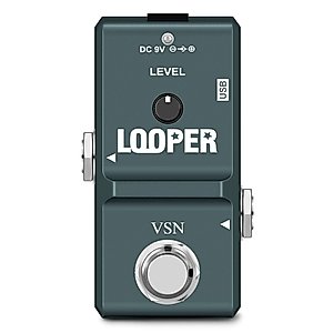 VSN 48K Looper Electric Guitar Effect Loop Pedal 10 Minutes of Looping Unlimited Overdubs USB Port True Bypass