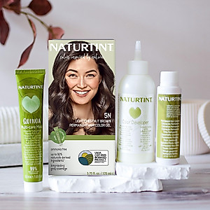 Naturtint 5N Light Chestnut Brown Permanent Hair Color (Pack of 1), Ammonia Free, Vegan, Cruelty Free, up to 100% Gray Coverage, Long Lasting Results (Packaging may vary)