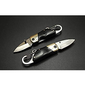 SZHOWORLD EDC Sandalwood Mini Pocket Camping Keychain Knife, World's Smallest All Purpose Pocket Knife Flat Blade, Easy to Open Grips, The Ideal Every Day Carry