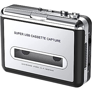 DigitNowCassette Tape To CD Converter Via USB,Portable USB Cassette Player Capture MP3 Audio Music,Compatible With Laptop and Personal Computer,Convert Walkman Tape Cassette To MP3 Format