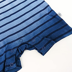 HonestBaby Multipack Short Romper Sets and Dresses 100% Organic Cotton for Infant Baby, Toddler Boys, Girls, Unisex (LEGACY), Tiki Scenic, 0-3 Months