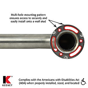 Plumb Pak GB2022-16PC Decorative Stainless Steel Wave Grab Bar, 16-inch, Polished Chrome