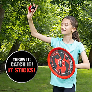 Wicked Big Sports Giant Catch and Toss Game for Outdoor Play in The Backyard, Park Beach, Fun for All, red (1912)