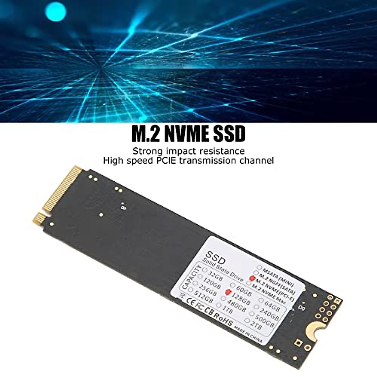 ASHATA M.2 NVMe 2280 SSD M.2 NVMe PCIe Internal Solid State Drive for Gaming and Heavy Graphics, High Speed Low Latency Gaming SSD for Computer(1TB)
