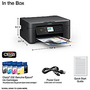 Epson Expression Home XP-4205 All-in-One Wireless Color Inkjet Printer - Print Copy Scan - USB, WiFi, 2.4" Color Display, 10.0 ppm, 5760 x 1440 dpi, Auto 2-Sided Printing, Voice Activated