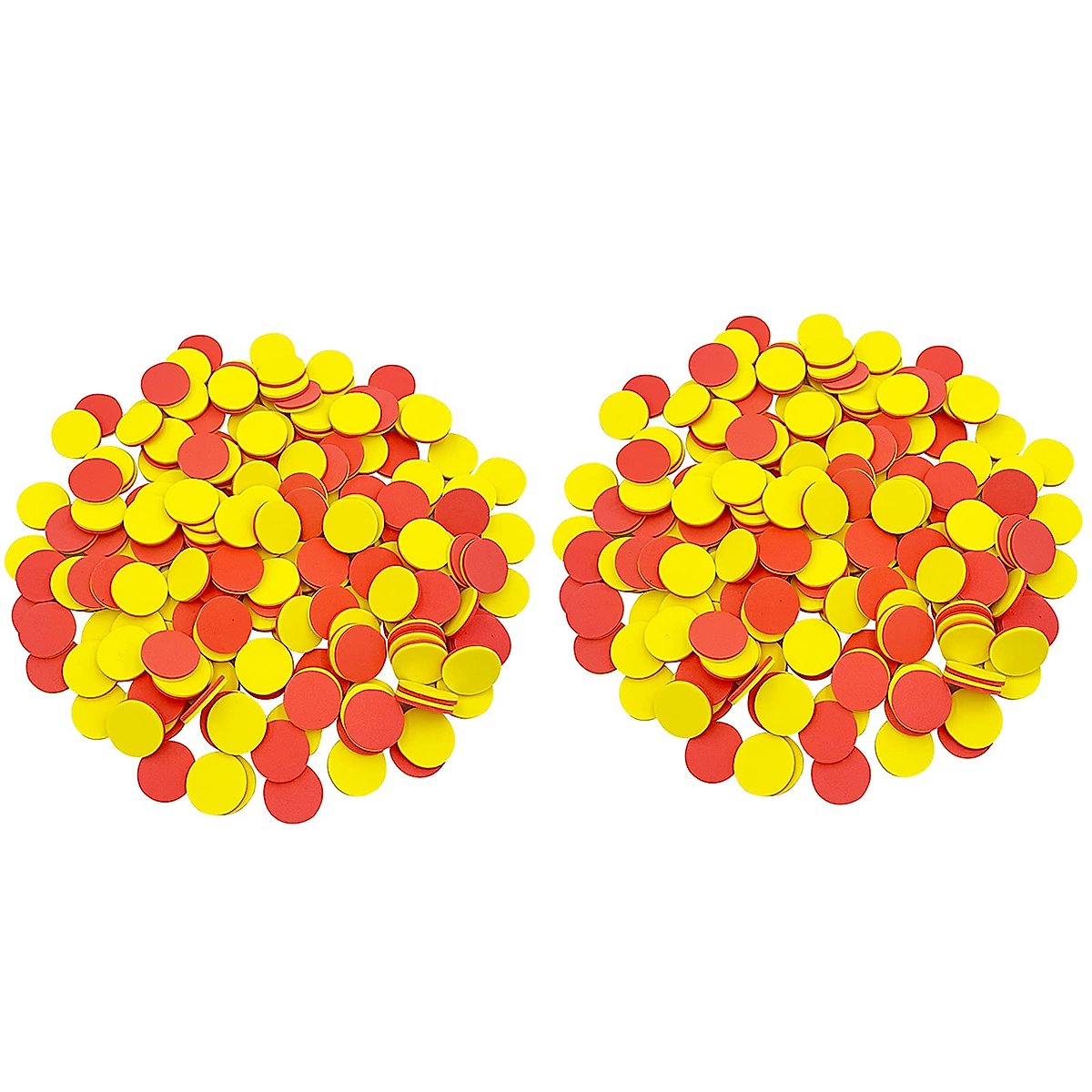 SEETOOOGAMES 1 inch Two-Color Counters, Red/Yellow, Educational Counting, Sorting, Patterning, Grouping & Math Bingo Chips, 400 Pieces