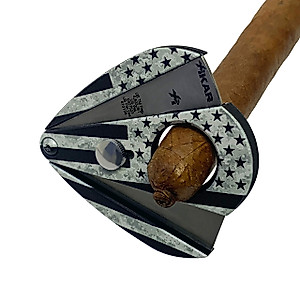 Xikar Xi2 Cigar Cutter Hero Series, Cuts Up to 60 Ring-Gauge Cigars, Spring-Loaded Double Guillotine Action, 440 Stainless Steel Blades with Rockwell C Rating of 57, Military