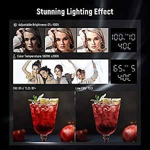 NEEWER Upgraded CB60 70W LED Video Light, Continuous Lighting with 5600K Daylight/CRI 97+/TLCI 97+/9000Lux@1m/Bowens Mount&2.4G Wireless Remote for Studio/Outdoor Photography/YouTube Videos (Gray)