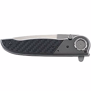CRKT M40-15 EDC Folding Pocket Knife: Heavy Duty Everyday Carry, Spearpoint Blade with Veff Serrations, Flipper, Deadbolt Lock, Aluminum & GRN Handle, 4-Position Pocket Clip