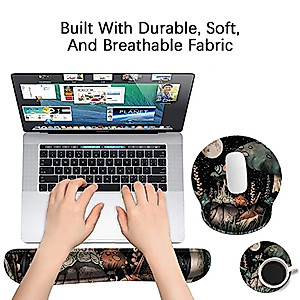 Keyboard Wrist Rest & Mouse Wrist Rest Pad & Coaster, Made of Memory Foam, Ergonomic Support, Easy Typing and Relieve Wrist Pain, Perfect for Gaming, Computer, Office, Laptop, Animal