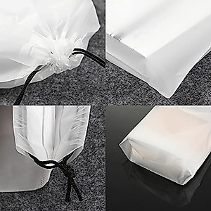 20 Pieces Matte Translucent Travel Portable Shoes Storage Bags Organizer with Drawstring Travel Storage Bag (4 Different Sizes)