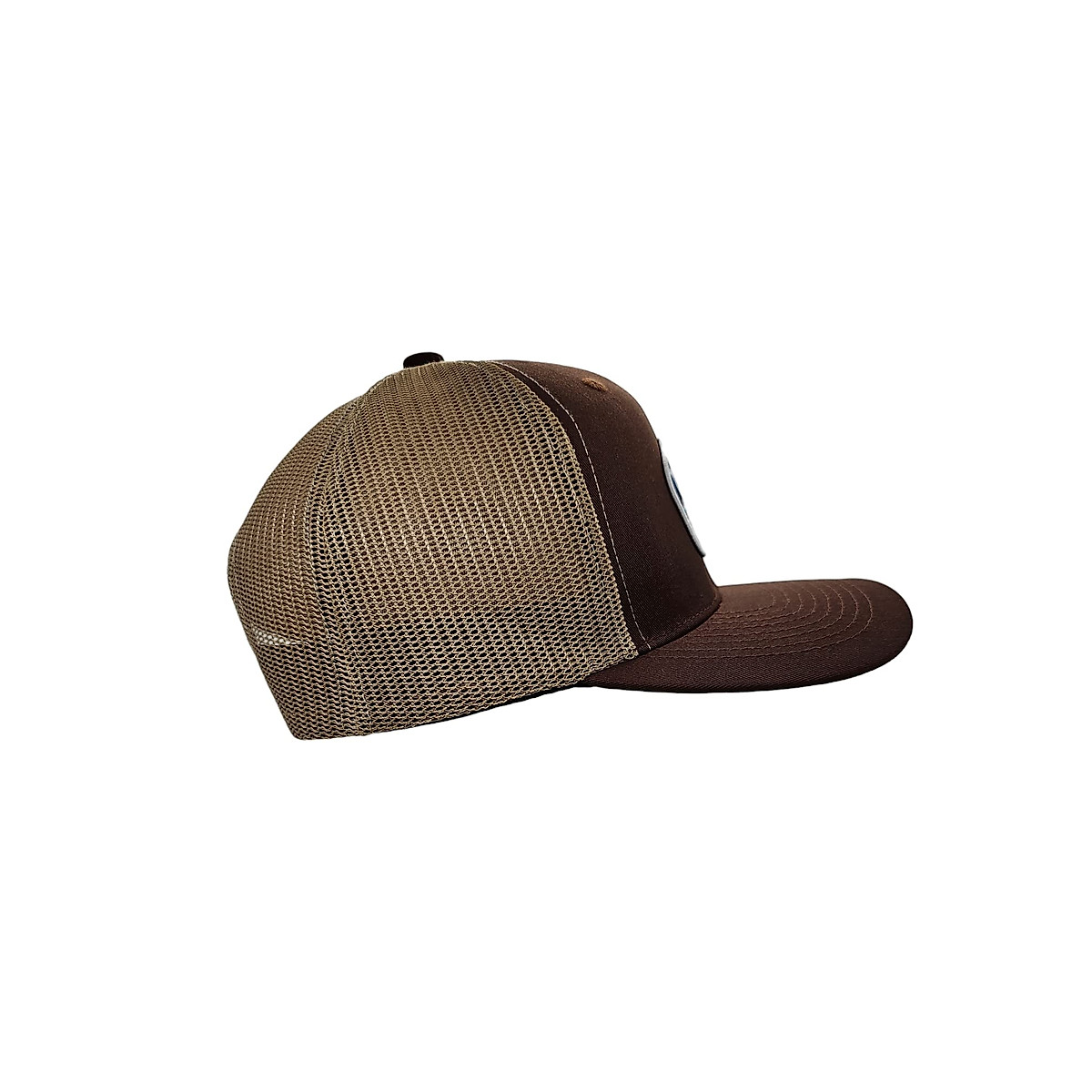 Glacier Trucker Hat w/National Park Woven Patch (Brown/Tan)
