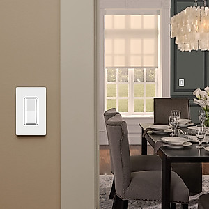 Lutron Claro Smart Accessory Switch, only for use with Diva Smart Dimmer Switch/Claro Smart Switch | DVRF-AS-WH | White
