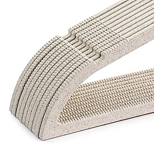 Elama Home 20 Piece Biodegradable Coat Hangers in Wheat (ELH-20)