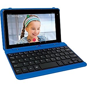 RCA Voyager 7 Inch 16GB Tablet with Keyboard Case and Android OS, Blue