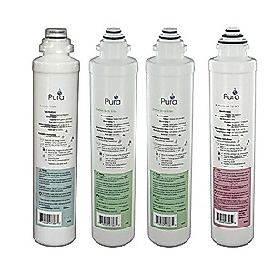 QCRO Complete Replacement Filter Kit 75 GPD for Pura/Aquaflo