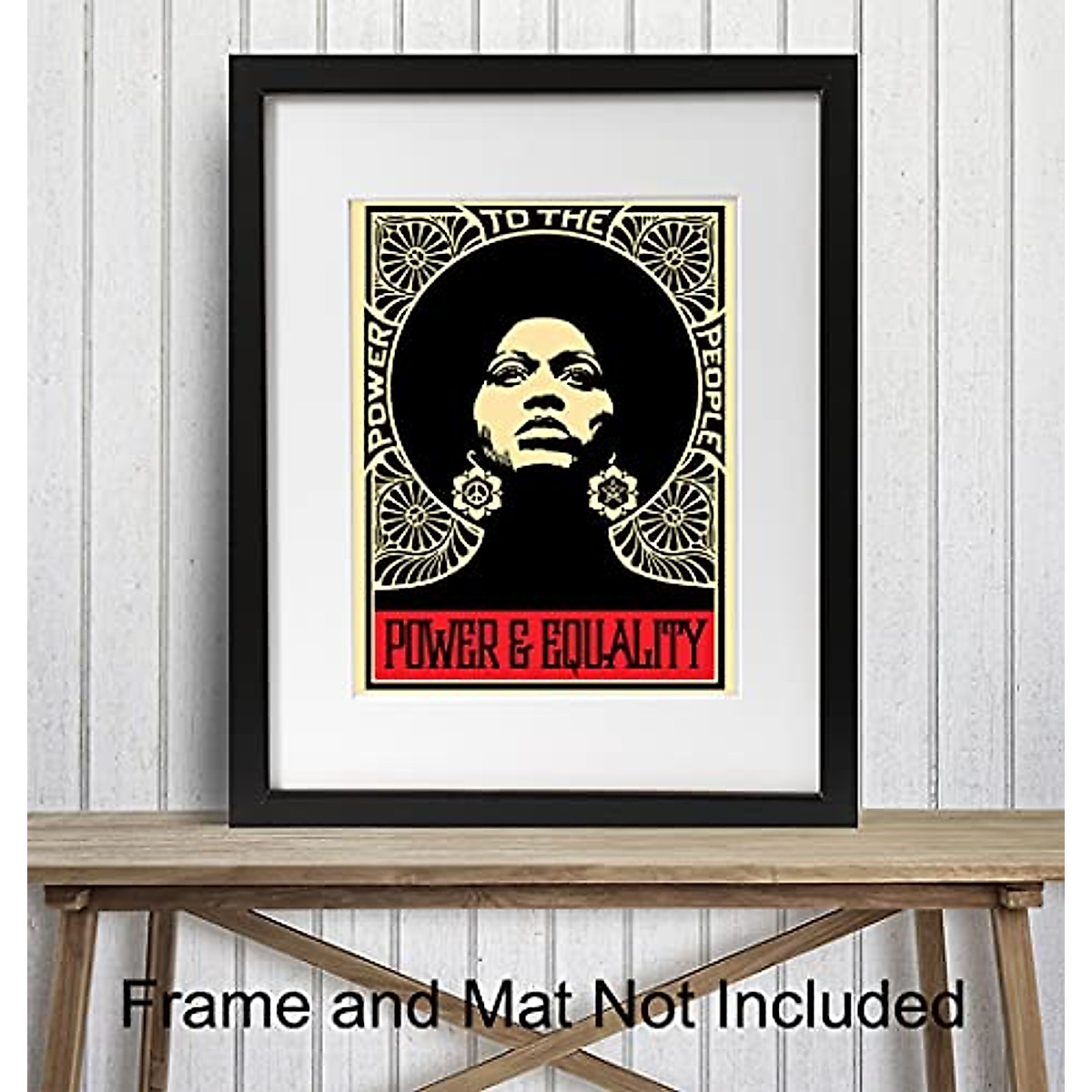 African American Wall Art & Decor - Black Culture - Power to The People - Black Art - Black Pride Poster - Black Lives Matter Sign - Gifts for African American Women, Men, Girl, Boy - Classroom Decor