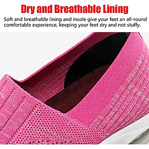 Optigard Women's Mesh Slip On Walking Sneakers with Arch Support Air Cushion Athletic Shoes Casual Comfortable Work Nursing Platform Loafers (10,Beige,Female)