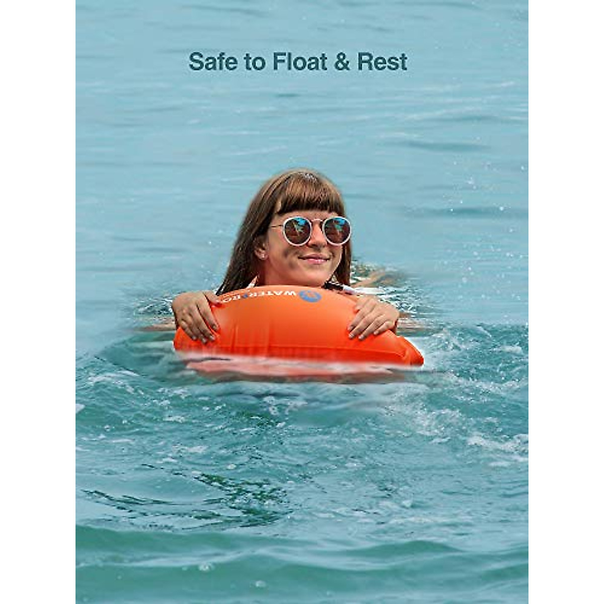 Luxtude Swim Buoy Float for Open Water Swimming, 20L Waterproof Dry Bag Swimming Bubble Safety Float with Adjustable Waist Belt for Safe Swim Training, Triathletes, Kayaking, Snorkeling and Rafting