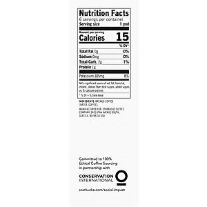 Starbucks Cold Brew Coffee — Signature Black — Single-Serve Concentrate Pods — 1 box (6 capsules)