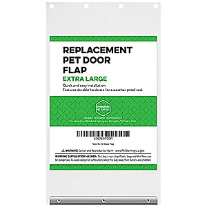 Evergreen Pet Supplies Extra Large Replacement Dog Door Flap for Ideal Pet Products Ruff Weather Dog Door Model #DSRWXL - 9.75 x 17 in – for Pets 36 to 90 lbs – Weather Proof Seal