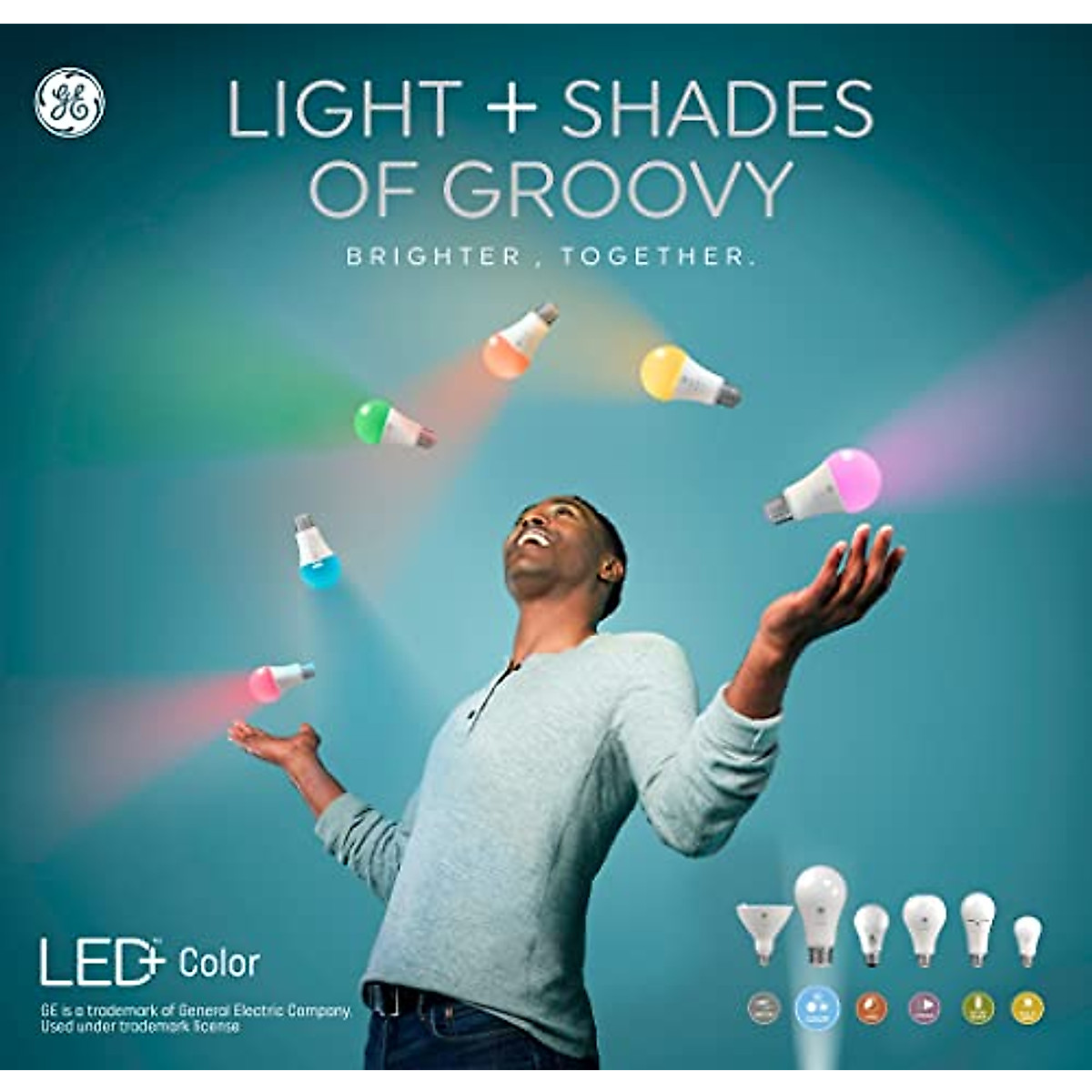 GE LED+ Color Changing LED Light Bulbs with Remote, No App or Wi-Fi Required, A19 Bulbs (3 Pack)