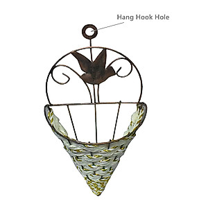 2 Pack Artificial Hanging Vine, 2 Basket Faux Vines Ivy Leaves Outdoor Fake Hanging Plants Luxuriant Wall Hang Garland for Porch Patio Balcony Basket Garden Party