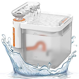 DOG CARE Cat Water Fountain with Ultra-Filtration Filter, 85oz/2.5L Automatic Pet Water Fountain for Cats and Small Dogs Inside, Cat Water Dispenser with Ultra Quiet Smart Pump (2023 Upgraded)