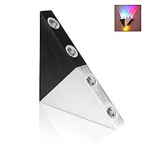 LemonBest Modern Triangle 5W LED Wall Sconce Light Fixture Indoor Hallway Up Down Wall Lamp Spot Light Aluminum Decorative Lighting for Theater Studio Restaurant Hotel (Hardwired)