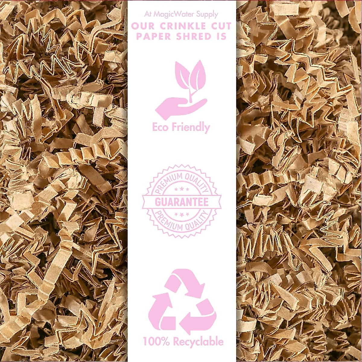 MagicWater Supply Crinkle Cut Paper Shred Filler (1 LB) for Gift Wrapping & Basket Filling - Kraft