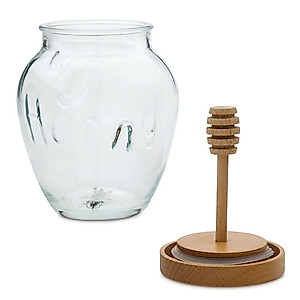 Disney Winnie the Pooh Glass Honey Jar