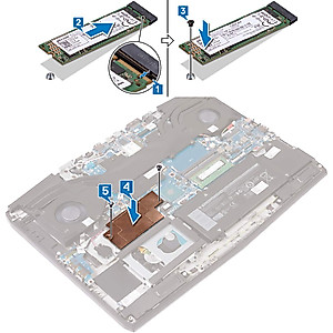 Deal4GO Two Slot 2280 M.2 SSD Heatsink Cover Hard Drive Thermal Shield for Dell Alienware M15 M17 0R46DX R46DX