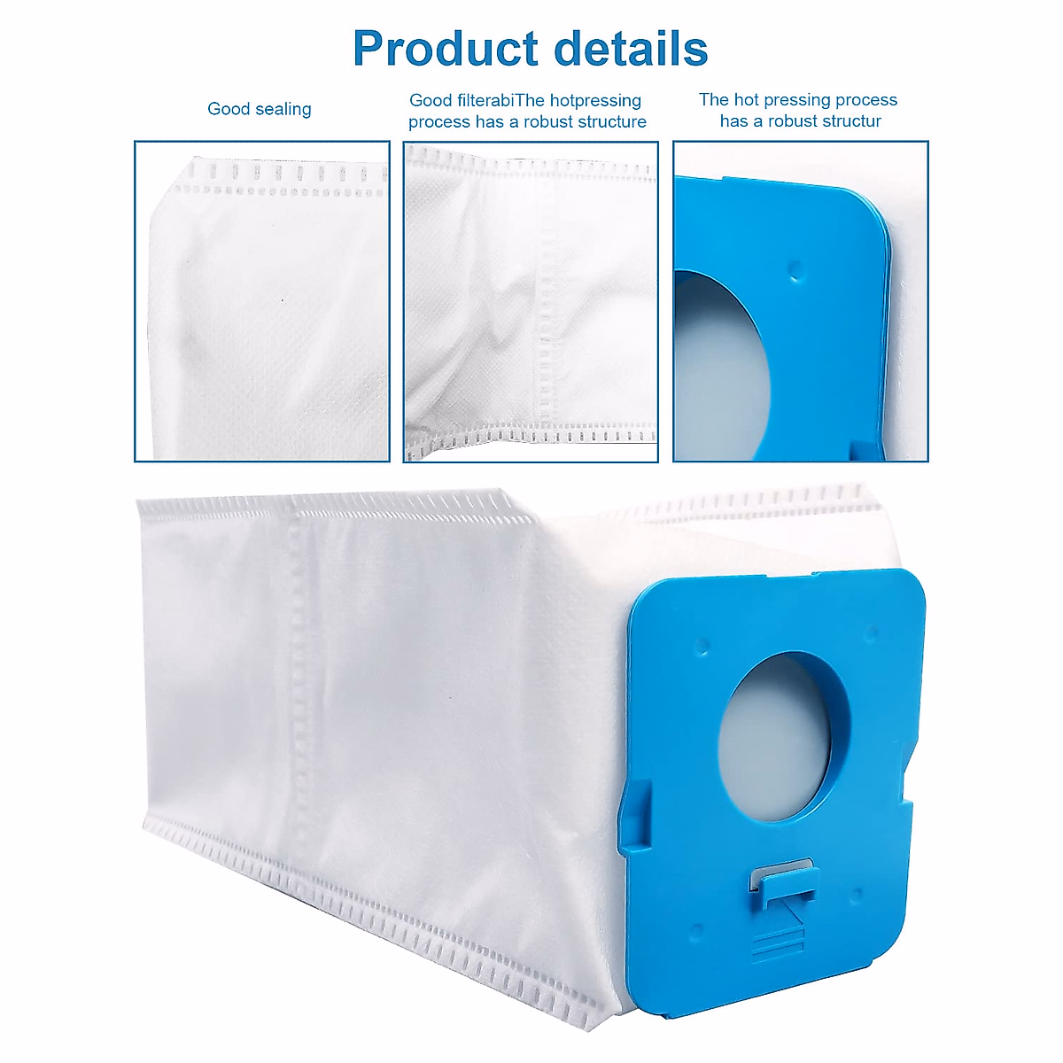 NTSUMI Dust Bags Replace VCA-ADB95 VCA-ADB953 Fit for Samsung BESPOKE Jet Cordless Stick Vacuum Cleaner Replace VS20A95923B/AA VS20A95923N/AA VS20A95923W/AA, 10Pack