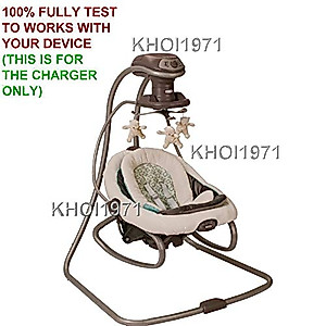 KHOI1971 8-FEET Wall AC Power Adapter for Cream Brown-Trim 1X49WNS Winslet Graco DuetSoothe Baby Swing & Rocker