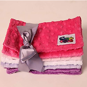 Snuggle Stuffs Baby 5 Pack Minky Dot Burp Cloths - Girls