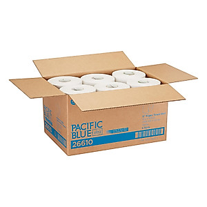 Pacific Blue Ultra 9” Paper Towel Roll (Previously Branded SofPull) by GP PRO (Georgia-Pacific), White, 26610, 400 Feet Per Roll, 6 Rolls Per Case