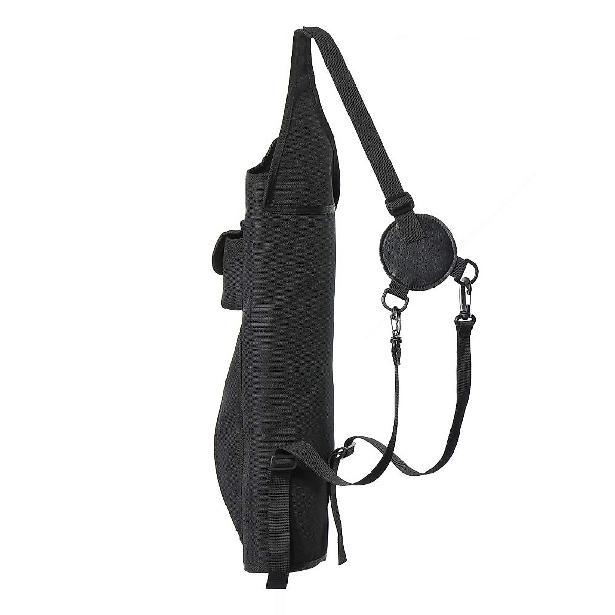 TOPARCHERY Archery Back Canvas Arrow Quiver Arrow Holder Shoulder Hanged Target Shooting Quiver for Arrows with Front Pockets (New Style)