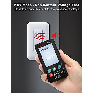 QLUUE Digital Multimeter, 5999 Counts Multimeter with Smart Mode, NCV Test, DC/AC Voltmeter Tests Voltage, Resistance, Frequency, Continuity and Live Cables, Multi Tester for Household, Automotive