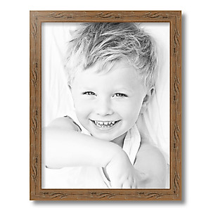 ArtToFrames 14x18 Inch Brown Picture Frame, This 1.25 Inch Custom Wood Poster Frame is Brown - Comes with Foam Backing 3/16 inch and Regular Glass (FBPLJ40023-14x18)