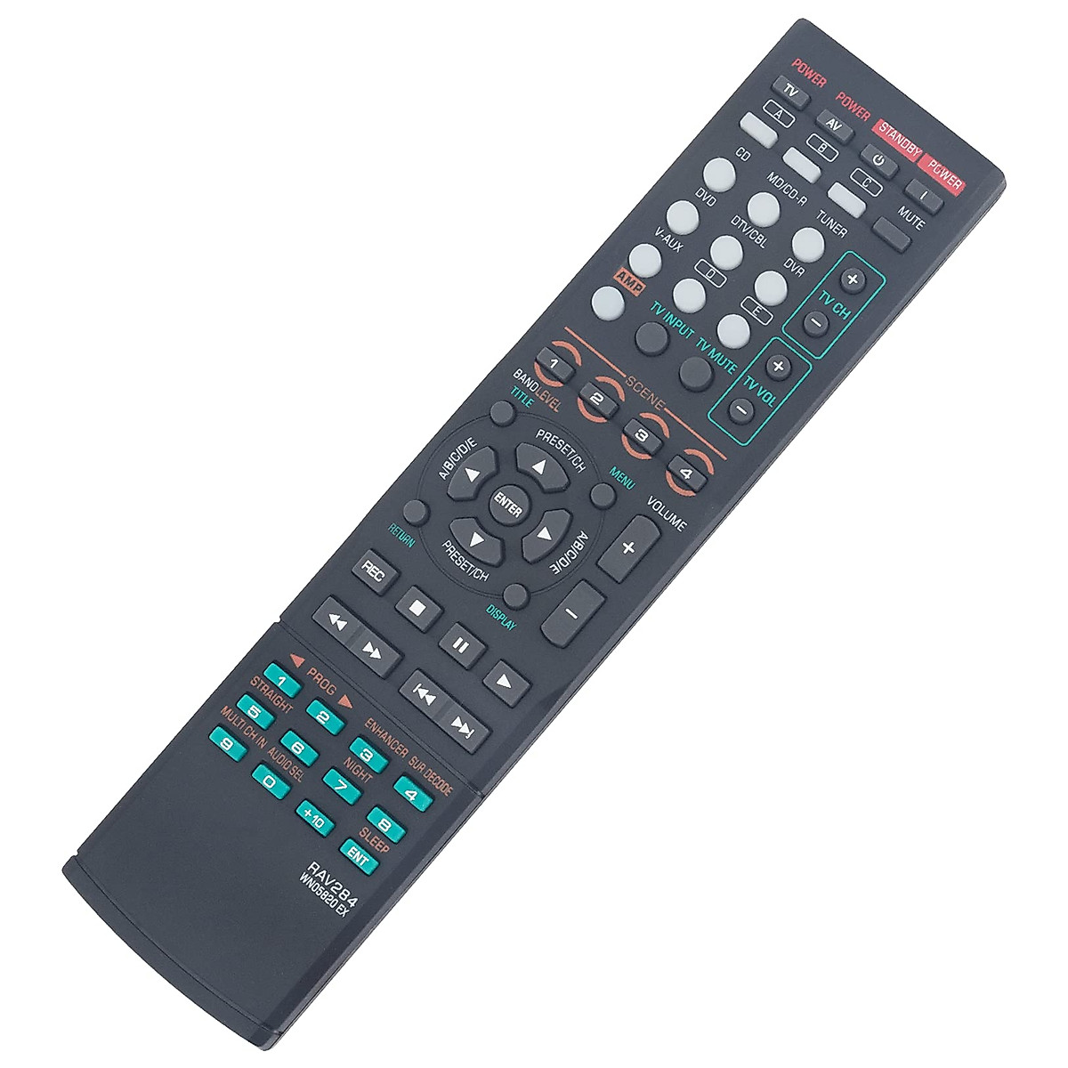 RAV284 WN05820EX Replacement Remote Control fit for Yamaha AV Receiver HTR-6230 HTR-6130 RX-V365 RX-V365BL RX-V363 RX-V363 - AV Receiver RXV363BL RX V365 - AV Receiver