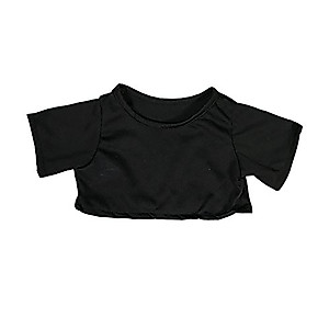 Black T-Shirt Teddy Bear Clothes Fits Most 14"-18" Build-a-Bear and Make Your Own Stuffed Animals