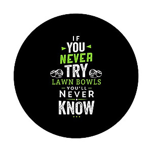 Funny Lawn Bowls Idea For Women & Bowling Green PopSockets Swappable PopGrip