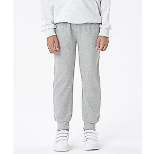 GFQLONG Toddler Baby Boys 2 Pack Cotton Active Jogger Pants,Kids Casual Athletic Sweatpants Solid Pocket Bottoms,Black+Grey 3-4T