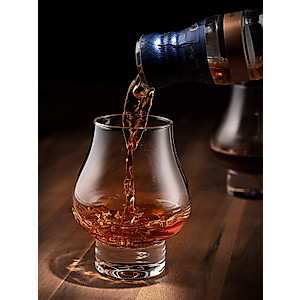 LUXBE - Bourbon Whiskey Brandy - Crystal Glasses Snifter 7.1-ounce, Set of 4 - Handcrafted Lead-Free Glass - Great for Spirits Drinks - Tasting Glasses - Tequila Shots - Scotch Cognac - 210ml