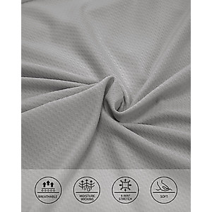 LastFor1 Women's Golf Polo Shirt Short Sleeves UPF 50+ Tennis Tops Active T-Shirt Quick Dry Zip Up Running Shirts Light Grey L