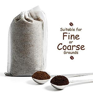 No Mess Cold Brew Coffee Filters - 100 Count Disposable Fine Mesh Brewing Bags for Concentrate/Iced Coffee Maker, French/Cold Press Kit, Hot Tea in Mason Jar or Pitcher, 4 x 6 Inches